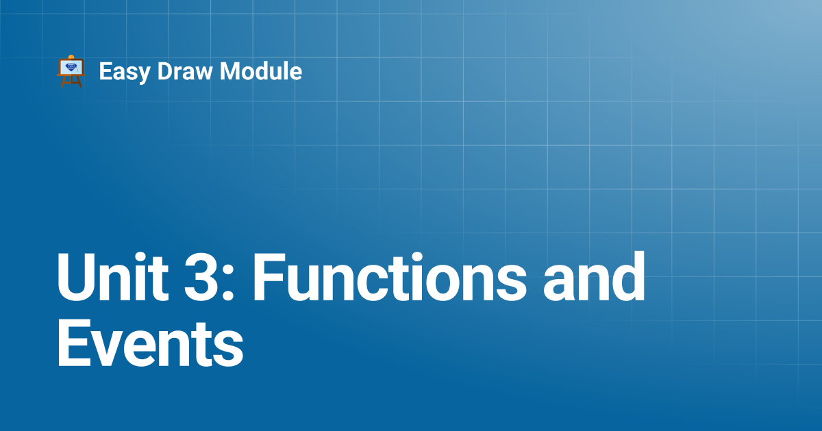 Unit 3: Functions and Events | Easy Draw Module